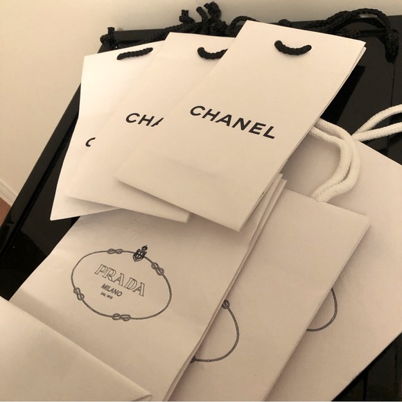 Chanel and Prada | Other | 3 Chanel And 3 Prada Shopping Bags | Poshmark